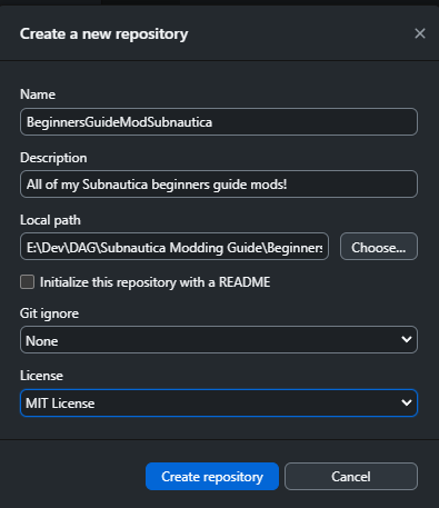 Checking into GitHub - Subnautica Modding Guide