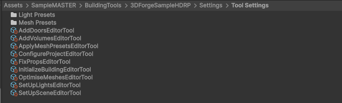 Building Editor Settings | Daft Apple Games - Unity Framework